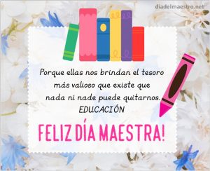 Feliz Día De La Maestra Día Del Maestro